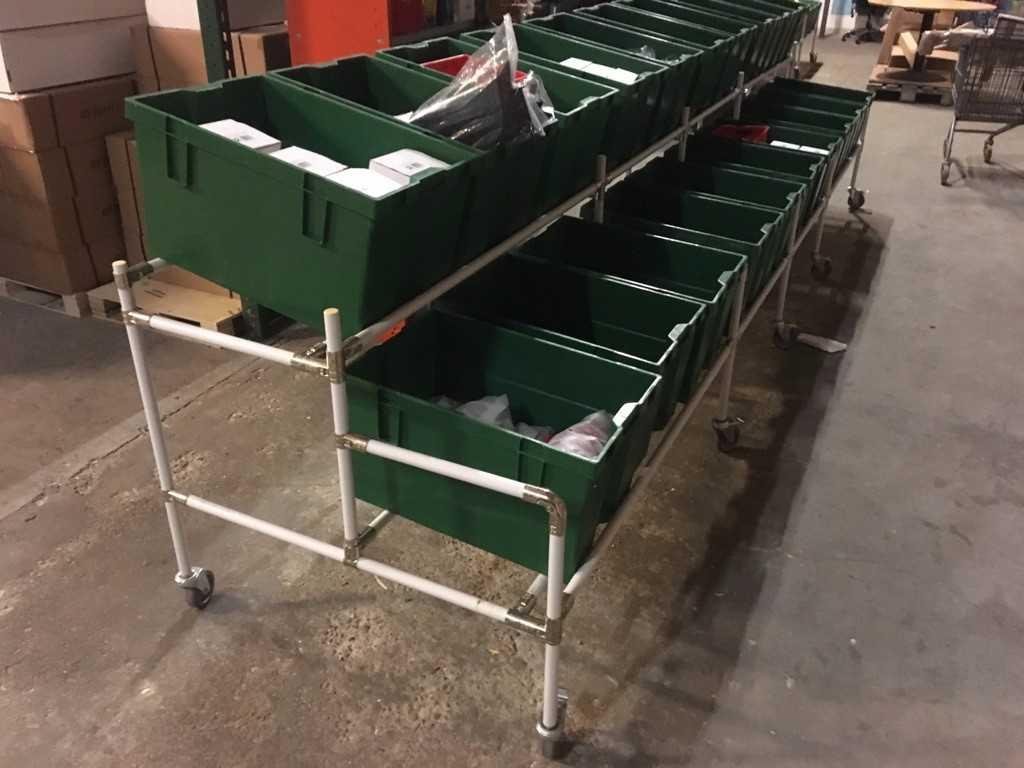 Eurokasser 60L på stativ med hjul Tysk kvalitet